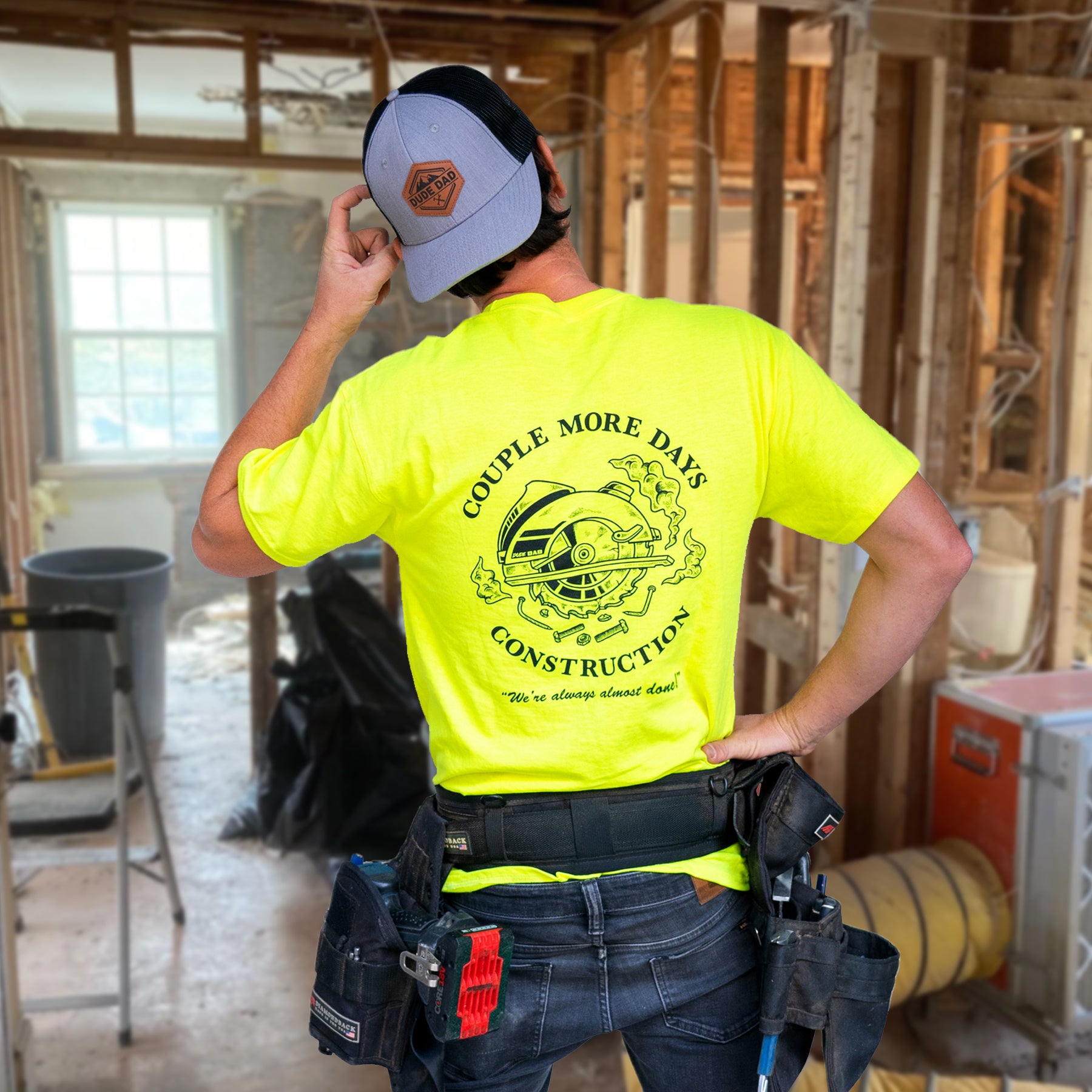 Couple More Days Construction - Safety Green Tee – Dude Dad
